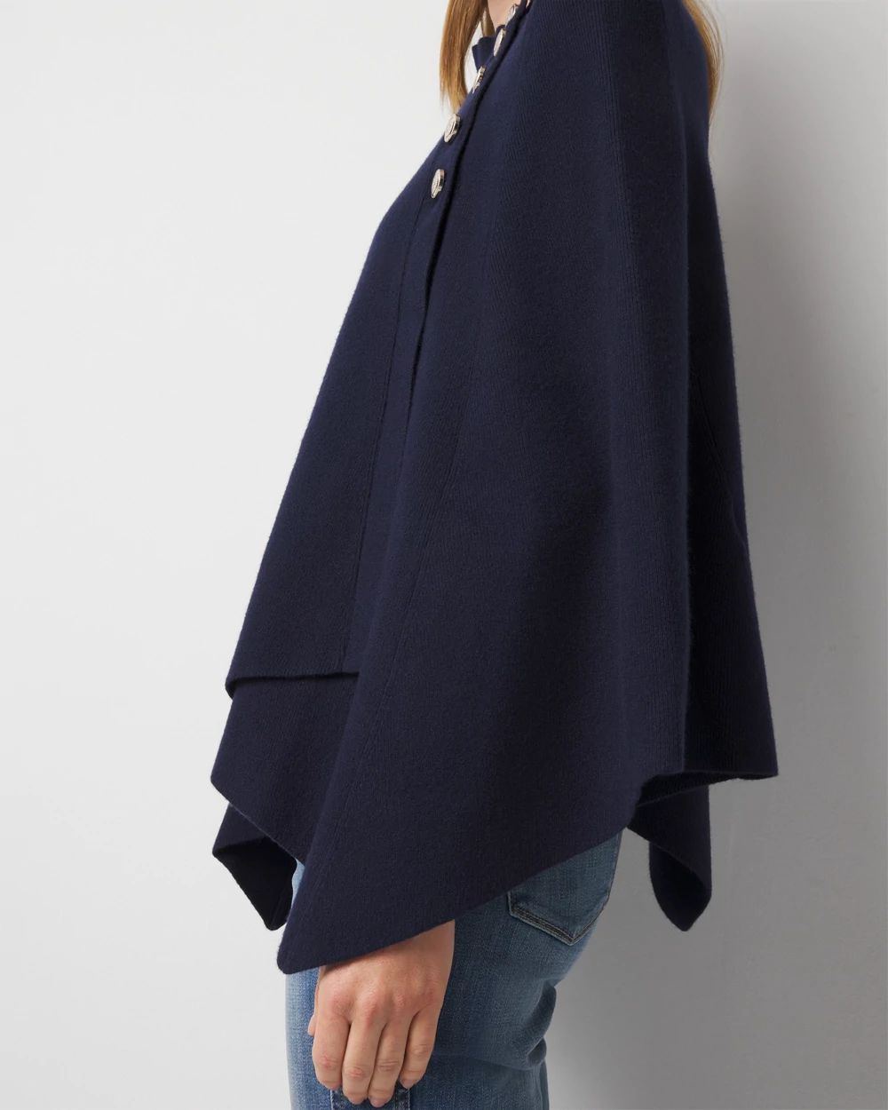 Button Wrap Poncho | White House Black Market